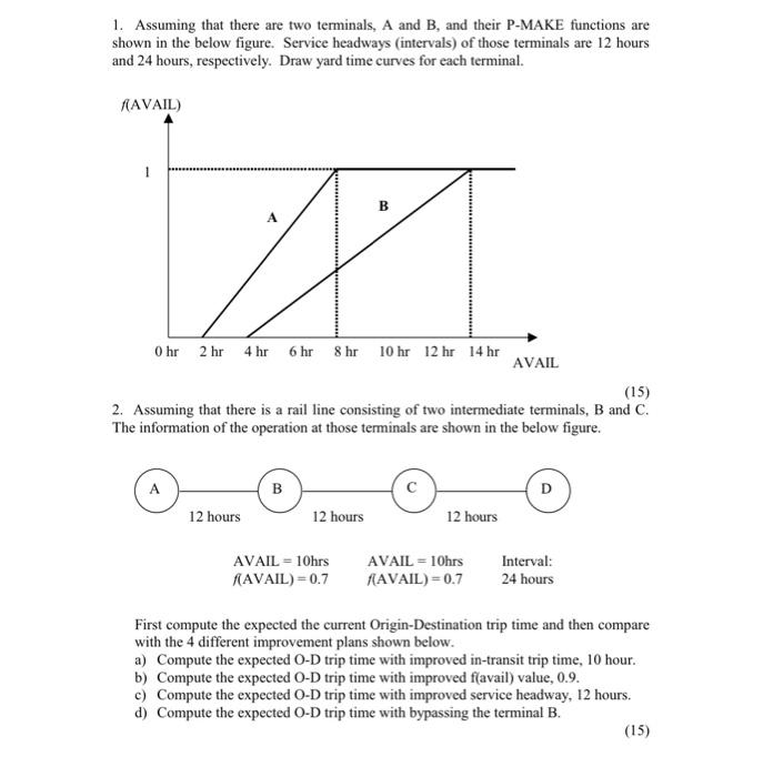 Solved 1. Assuming that there are two terminals, A and B, | Chegg.com