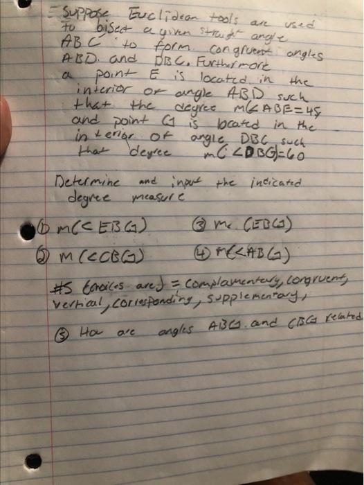 Solved Suppose Euclidean tools are to bisect a given | Chegg.com