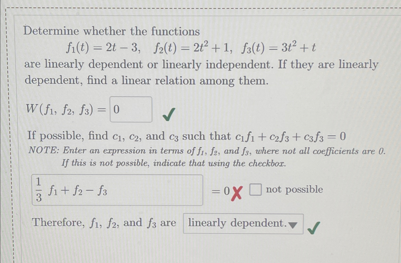 Solved Determine whether the | Chegg.com