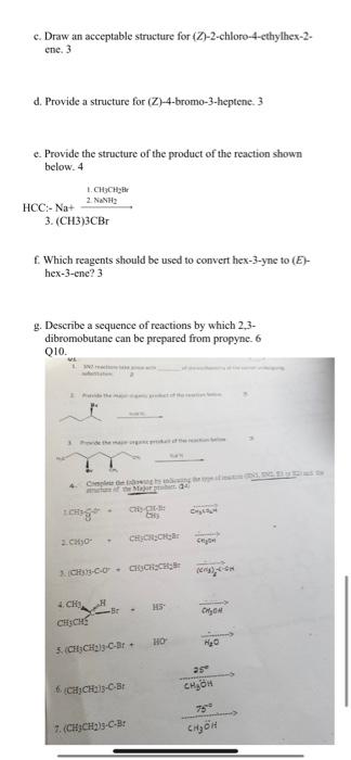 Solved c. Draw an acceptable structure for | Chegg.com