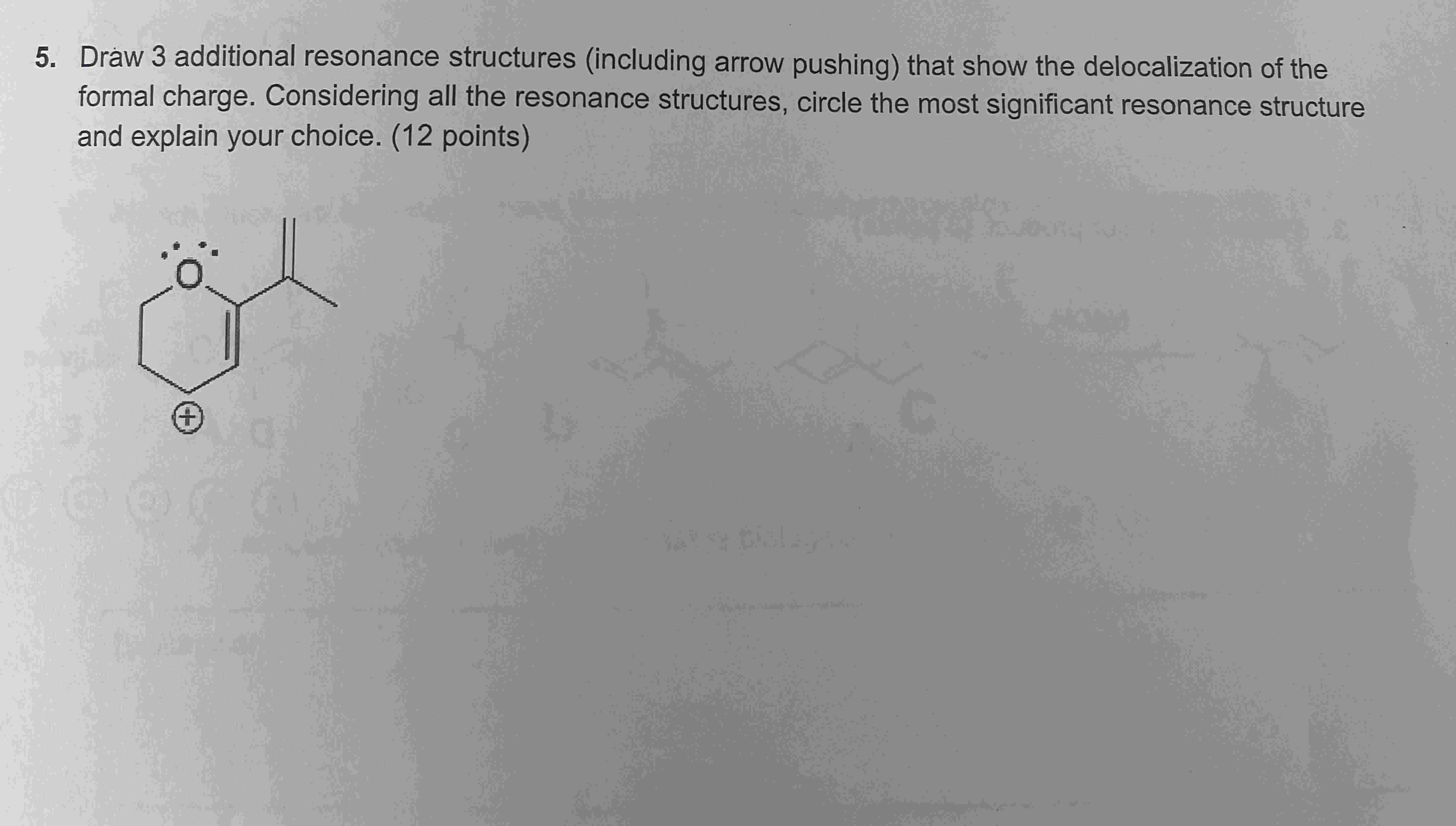 Solved draw resonance structuresDraw 3 ﻿additional resonance | Chegg.com