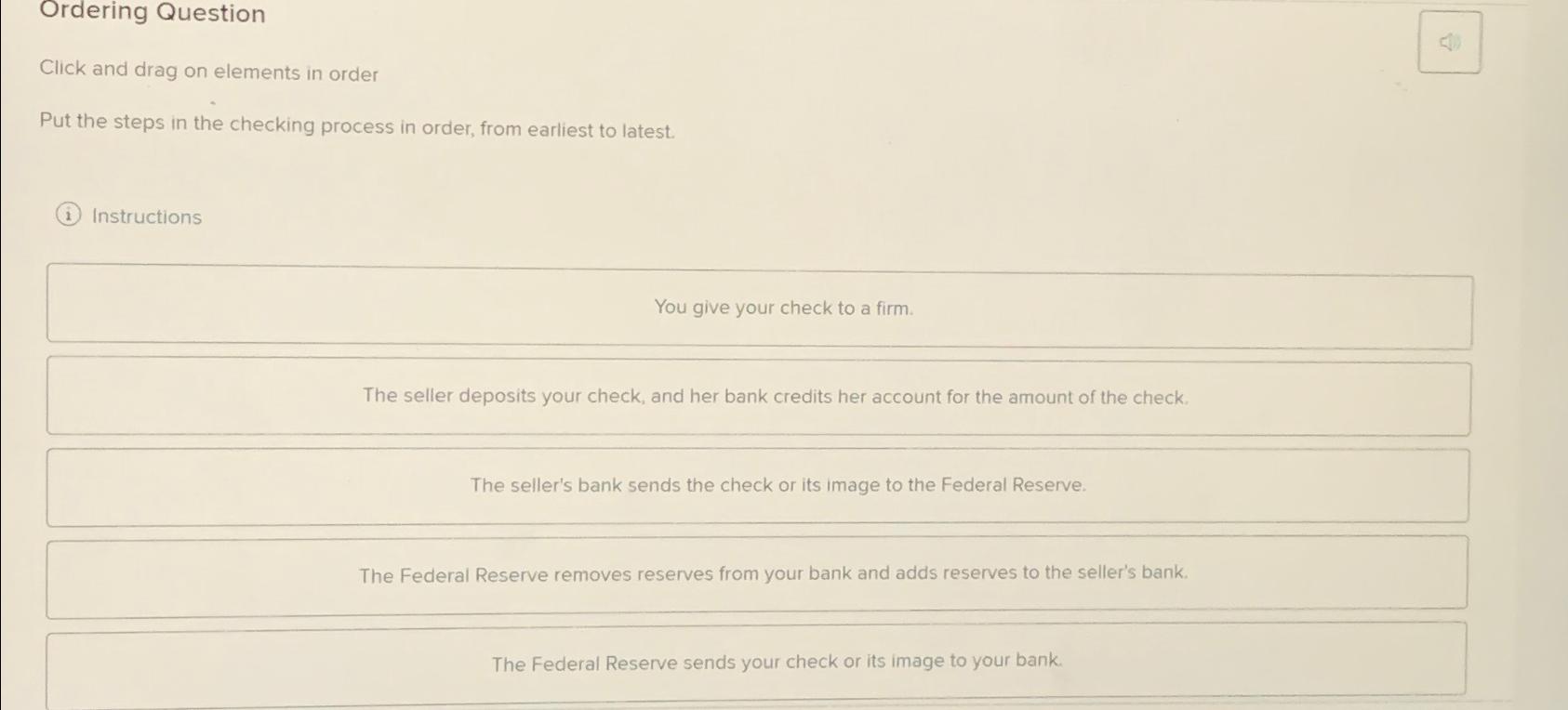 Solved Ordering QuestionClick and drag on elements in | Chegg.com