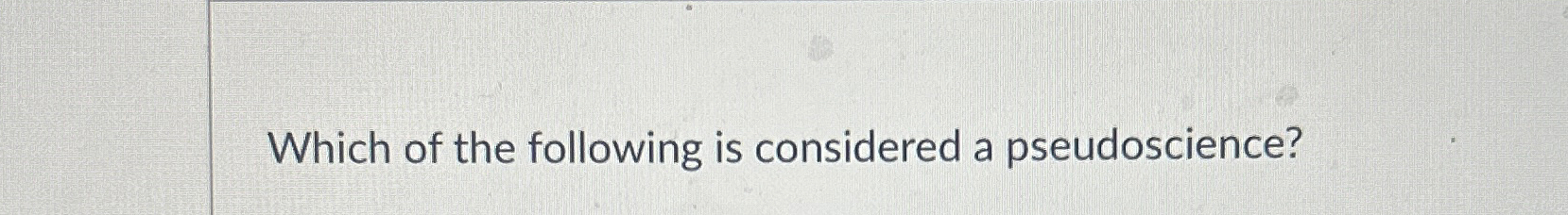 Solved Which of the following is considered a | Chegg.com