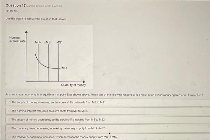 Solved Question 9 Multiple Choice Worth 2 points) (04.02 MC) | Chegg.com