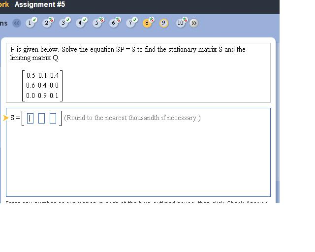 Solved P is given below. Solve the equation SP = S to find | Chegg.com