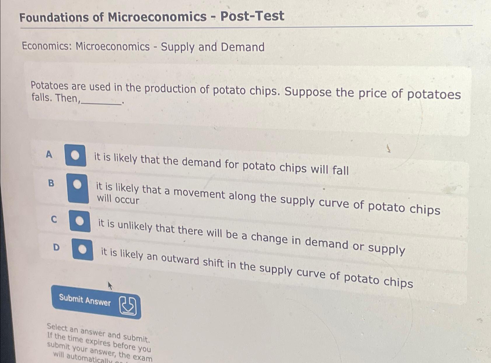 Solved Foundations of Microeconomics - ﻿Post-TestEconomics: | Chegg.com