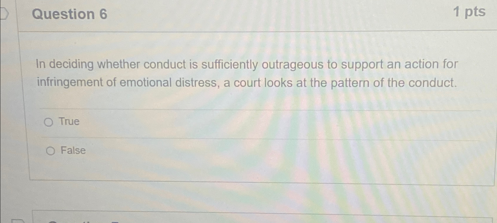 Solved Question 61 ﻿ptsIn deciding whether conduct is | Chegg.com