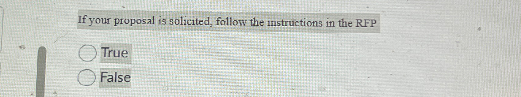 Solved If your proposal is solicited, follow the | Chegg.com