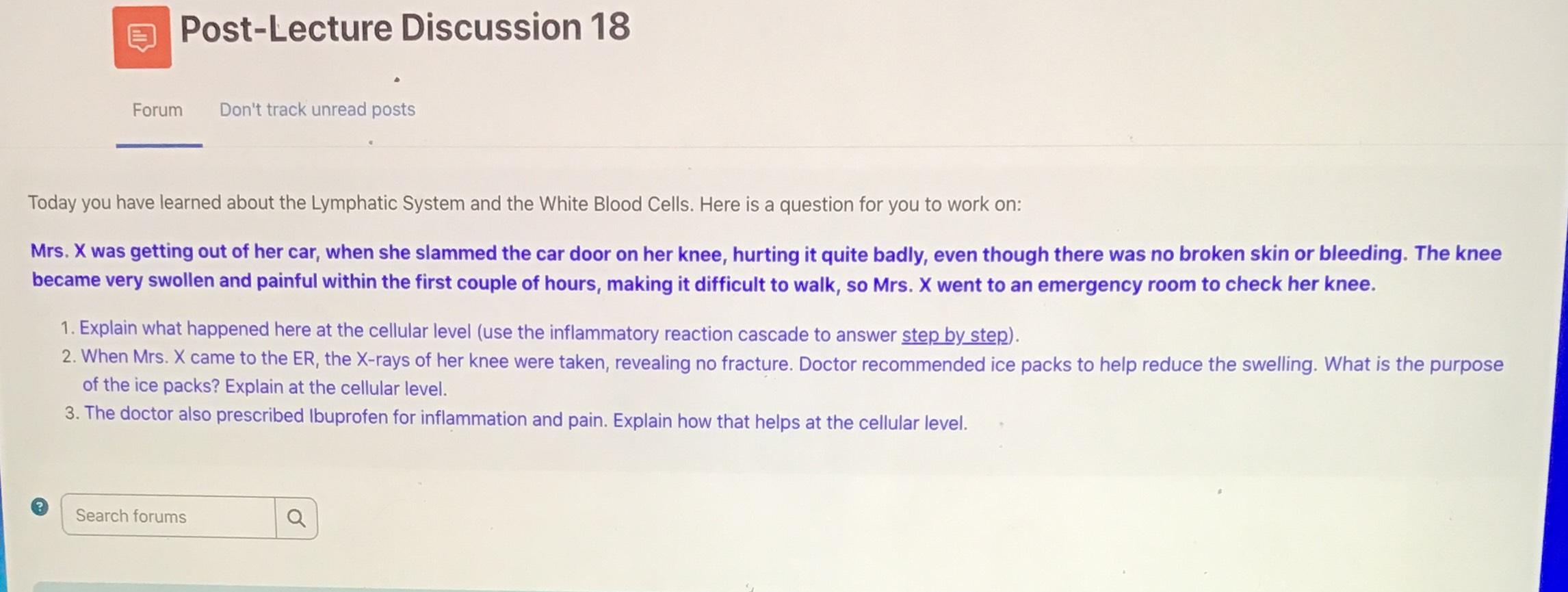 Solved Post-Lecture Discussion 18ForumDon't track unread | Chegg.com