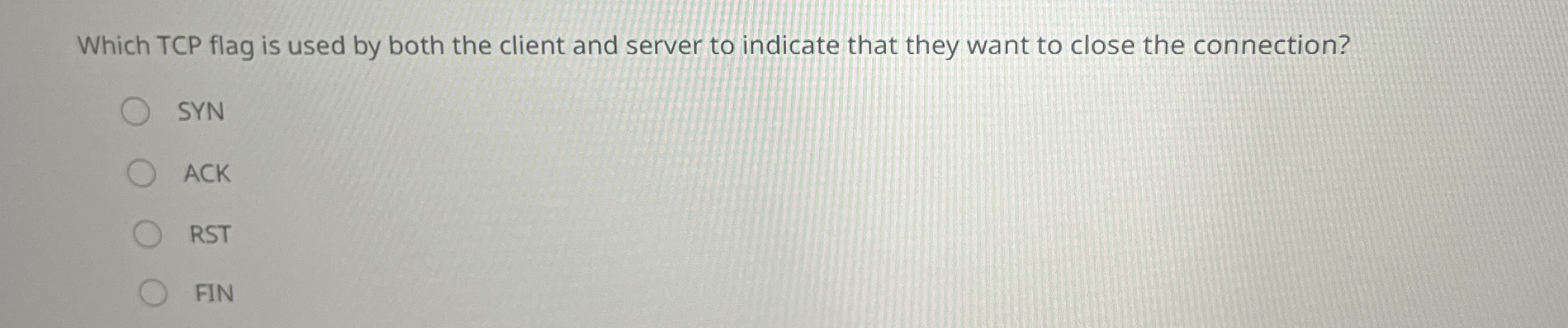Solved Which TCP flag is used by both the client and server | Chegg.com