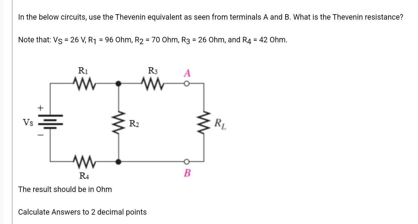Solved In the below circuits, use the Thevenin equivalent as | Chegg.com
