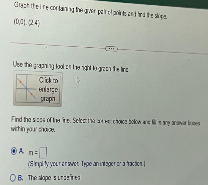 Solved Graph the line containing the given pair of points | Chegg.com