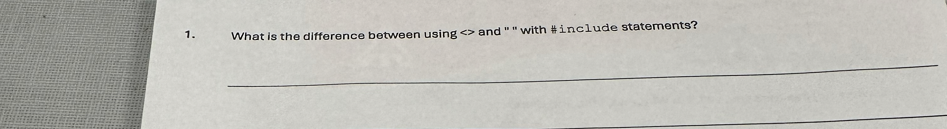 Solved What is the difference between using ﻿and " ﻿"with | Chegg.com
