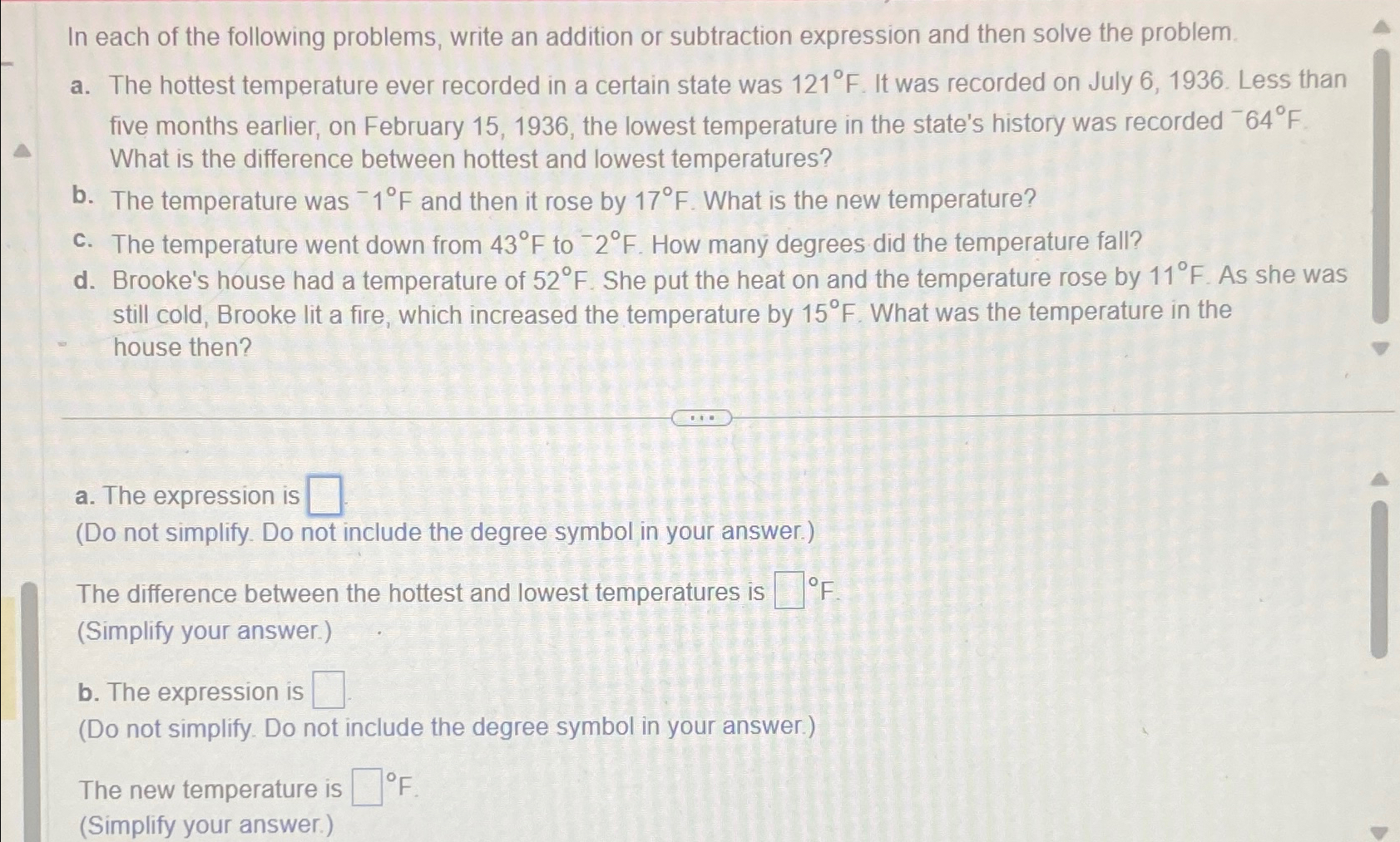 Solved In each of the following problems, write an addition | Chegg.com