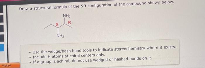Solved Draw a structural formula of the R configuration of | Chegg.com
