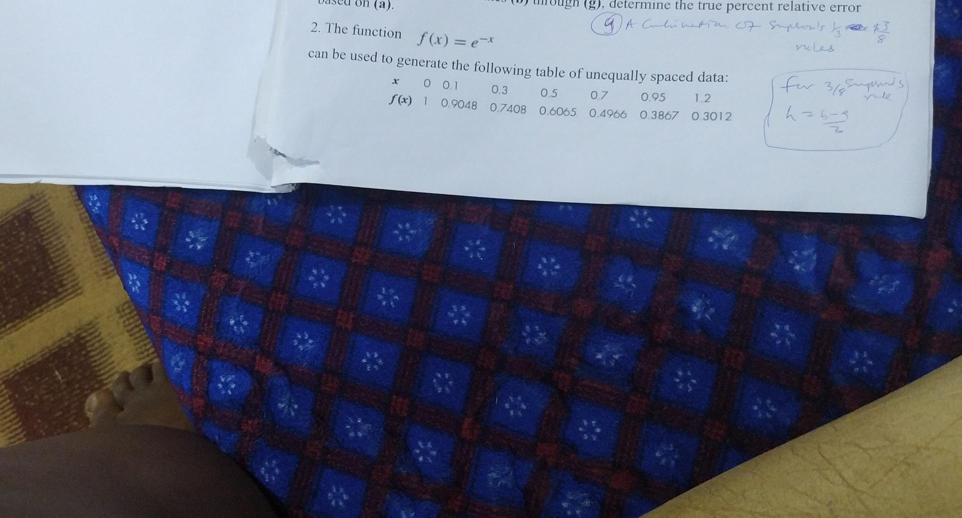 Solved ugh (g), determine the true percent relative error | Chegg.com