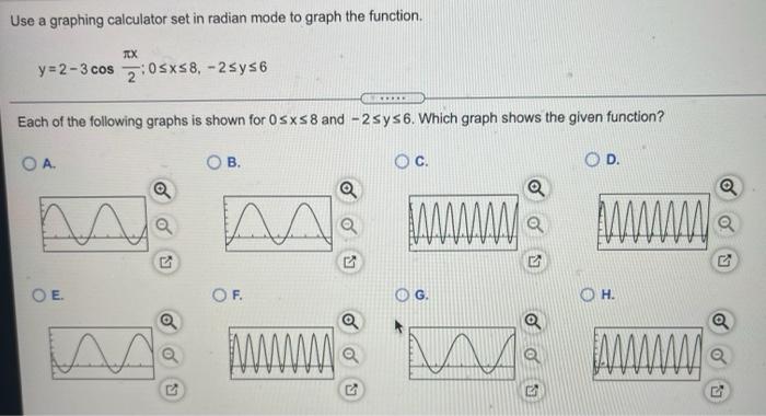 Solved Use a graphing calculator set in radian mode to graph | Chegg.com
