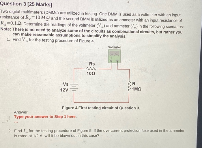 Solved Question 3 [25 Marks] Two digital multimeters (DMMs) | Chegg.com