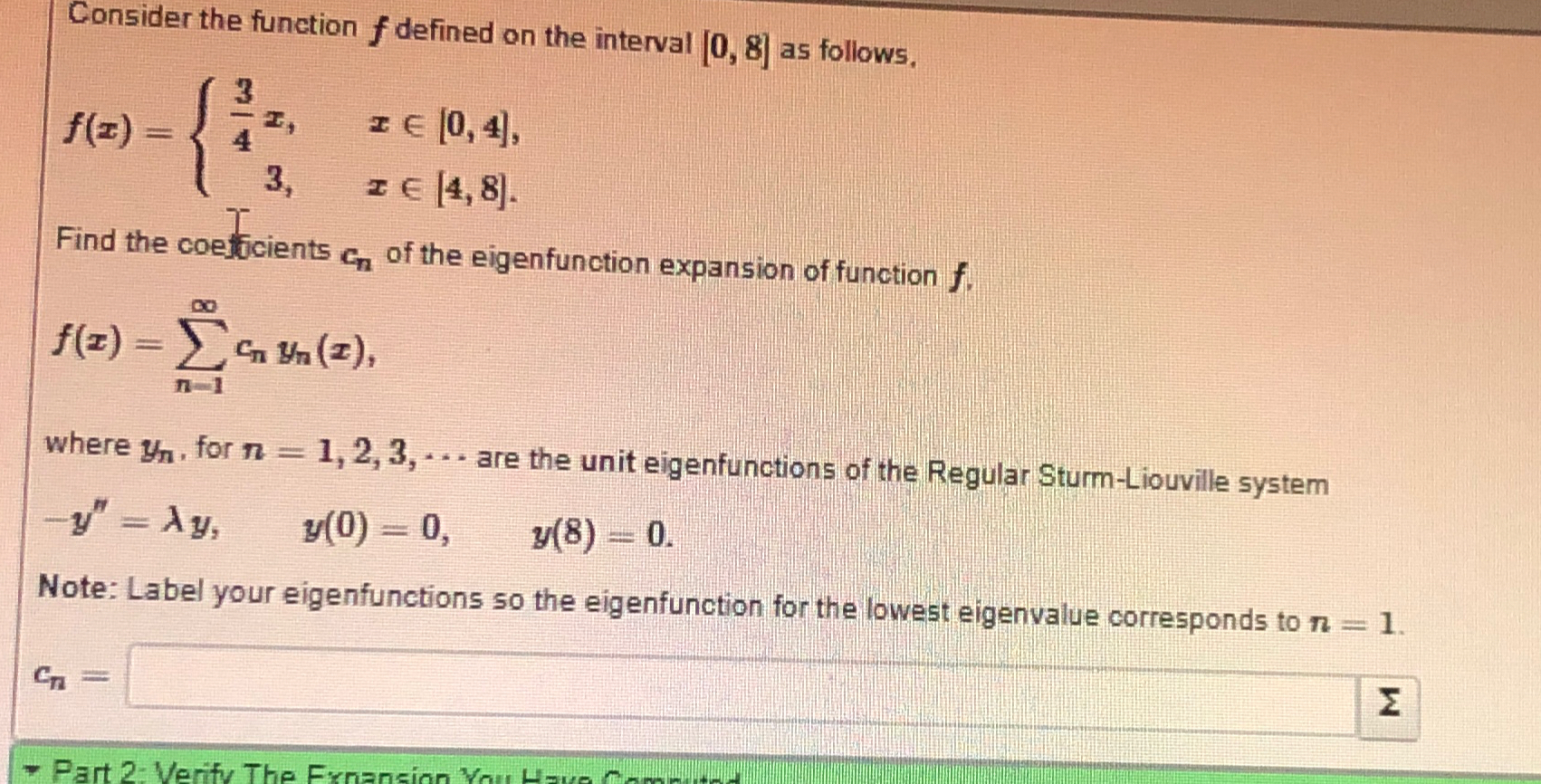 Solved Consider the function f ﻿defined on the interval 0,8 | Chegg.com