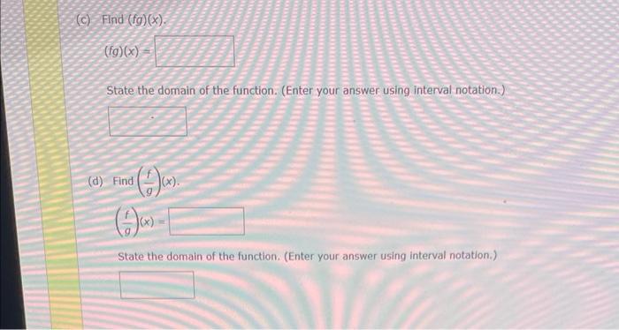 Solved Consider the following functions. f(x)=49−x2−g(x)=x+4 | Chegg.com
