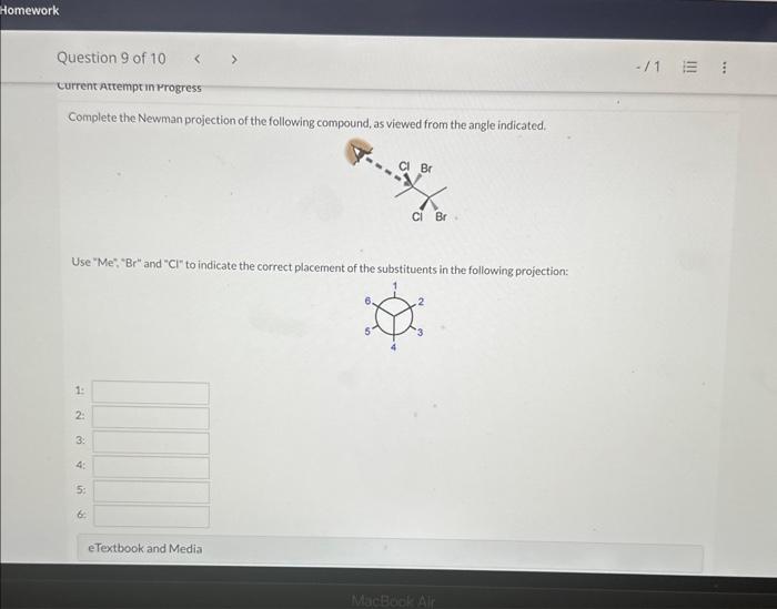 Solved Complete the Newman projection of the following | Chegg.com