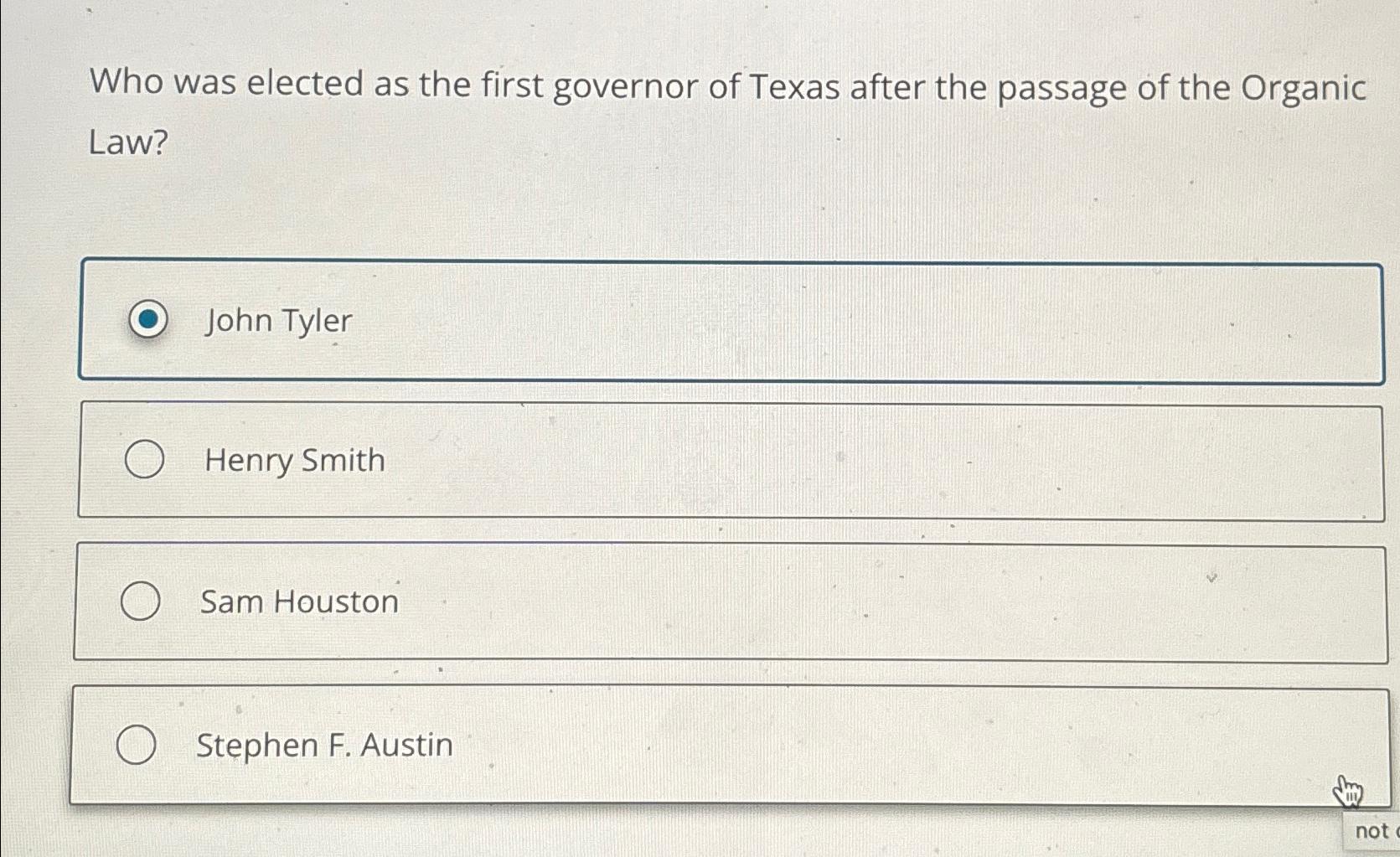 Solved Who was elected as the first governor of Texas after | Chegg.com