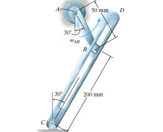 Solved The block B of the "quick-return" mechanism is | Chegg.com