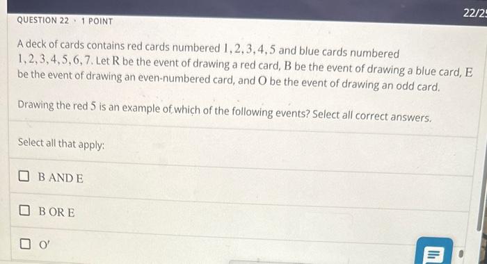 Solved A deck of cards contains red cards numbered 1, 2, | Chegg.com