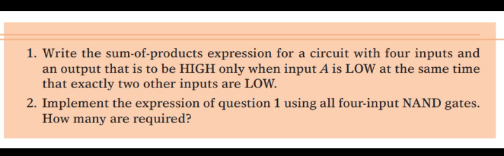 Solved 1. Write the sum-of-products expression for a circuit | Chegg.com
