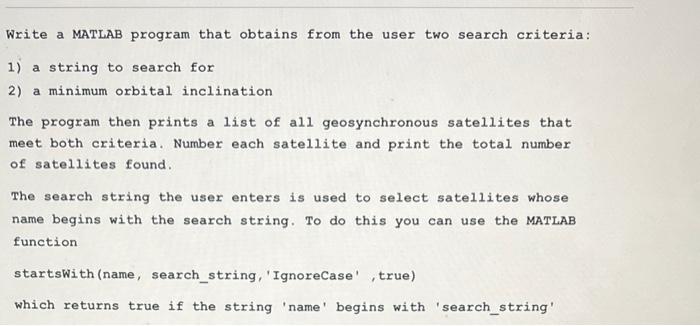 Solved Write A Matlab Program That Obtains From The User Two 7458