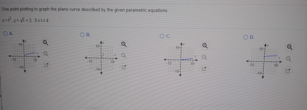 Solved Use point plotting to graph the plane curve described | Chegg.com