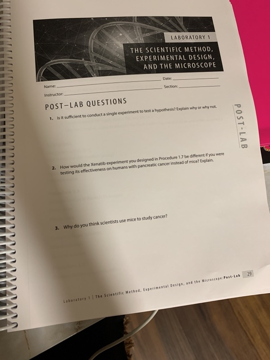 Solved LABORATORY 1 THE SCIENTIFIC METHOD, EXPERIMENTAL | Chegg.com