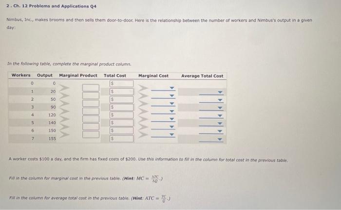 Solved 2. Ch. 12 Problems and Applications Q4 Nimbus, Inc, | Chegg.com