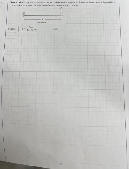Solved Class activity: Using vwM, solve for the vertical | Chegg.com