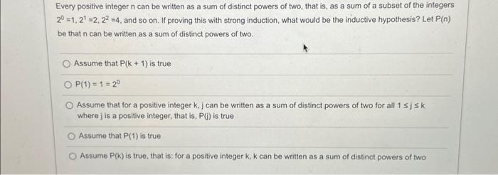 Solved Every positive integer n can be written as a sum of | Chegg.com