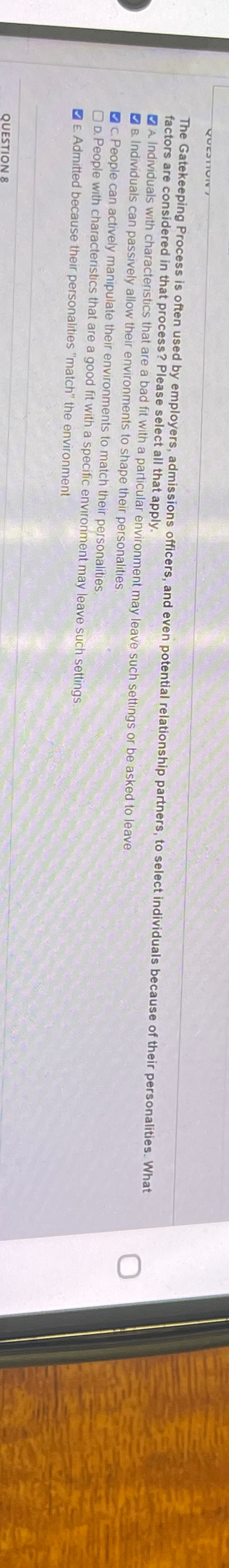 Solved The Gatekeeping Process is often used by employers, | Chegg.com