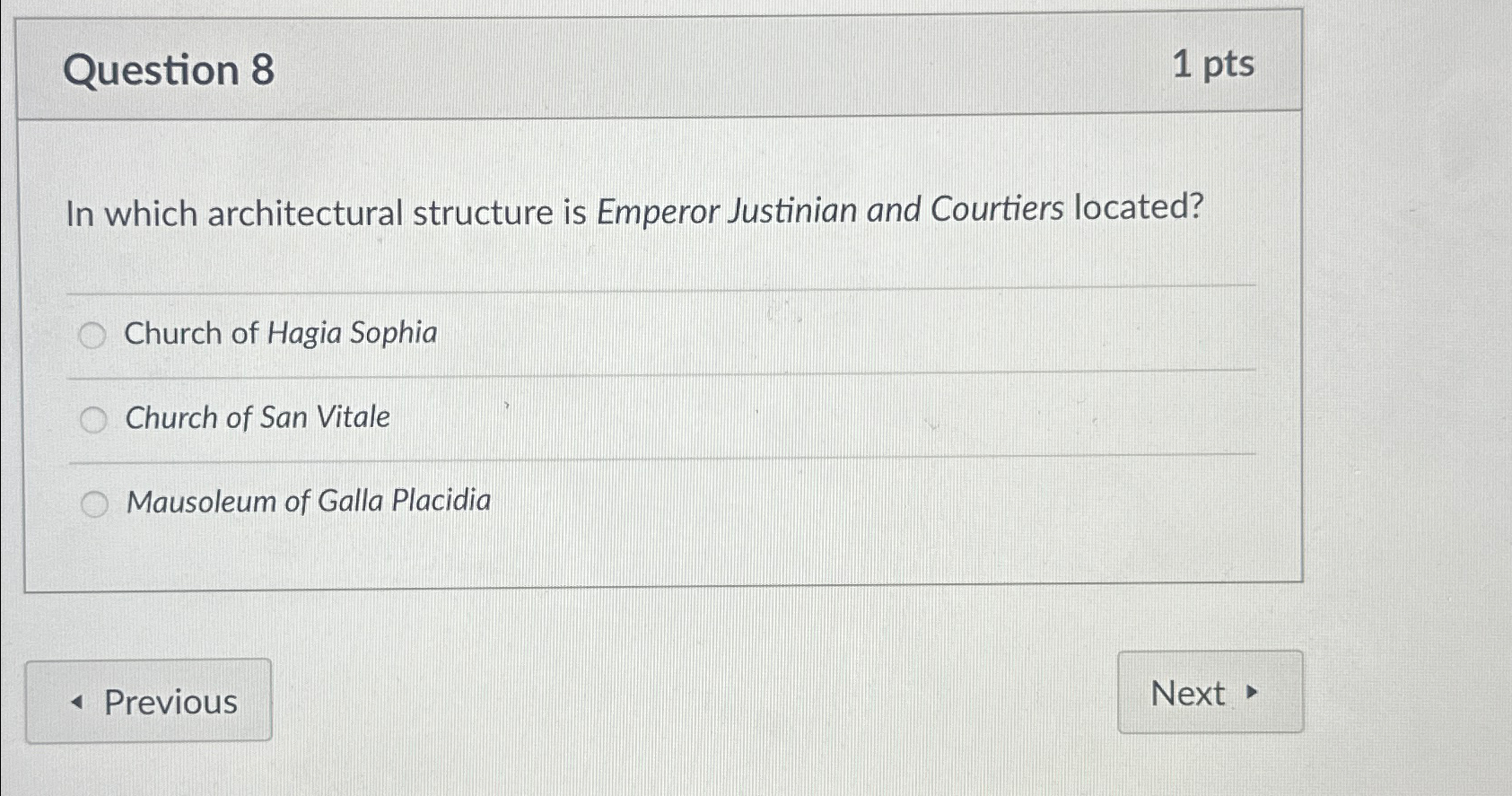 Solved Question 81 ﻿ptsIn which architectural structure is | Chegg.com