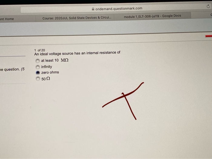 Solved ondemand.questionmark.com ent Home Course: 2020JUL | Chegg.com