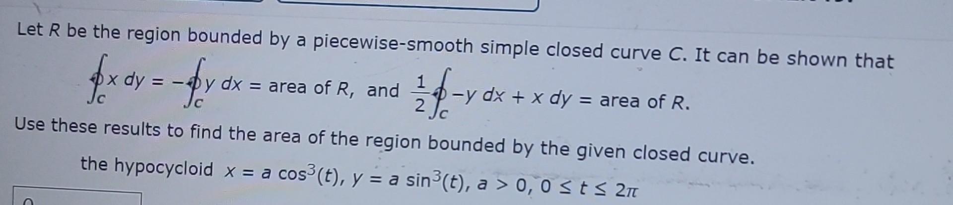 Solved Let R be the region bounded by a piecewise-smooth | Chegg.com