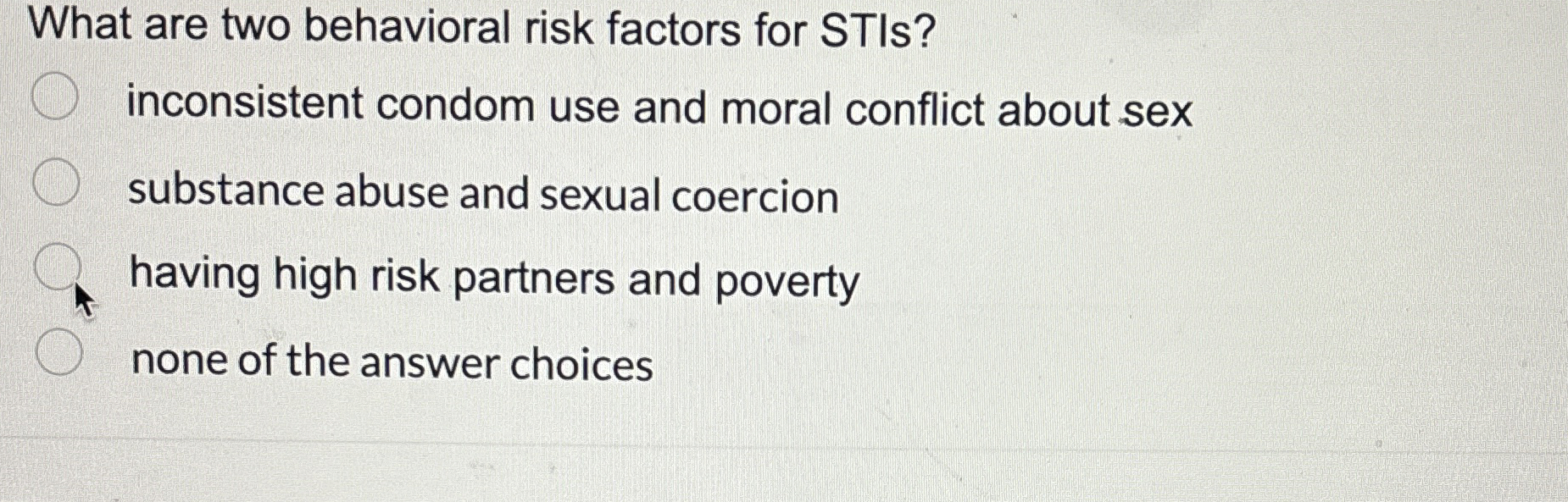 Solved What are two behavioral risk factors for | Chegg.com