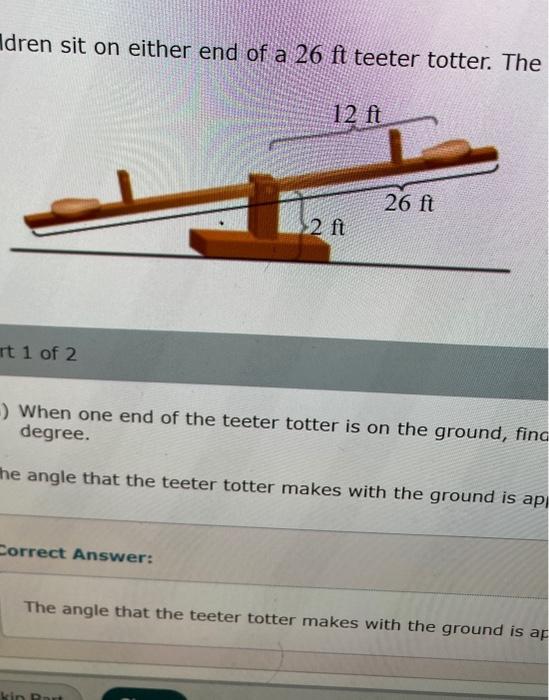 Solved Idren sit on either end of a 26ft teeter totter. The | Chegg.com