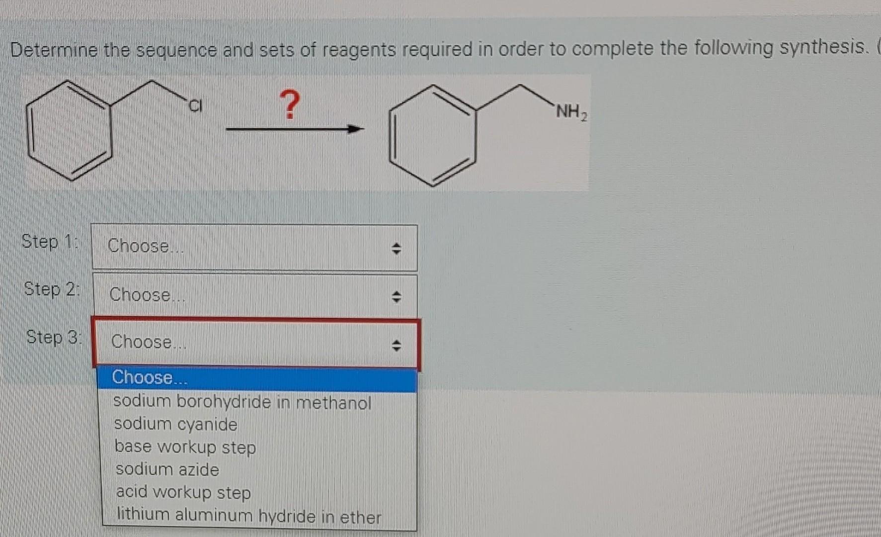 Solved Determine the sequence and sets of reagents required | Chegg.com