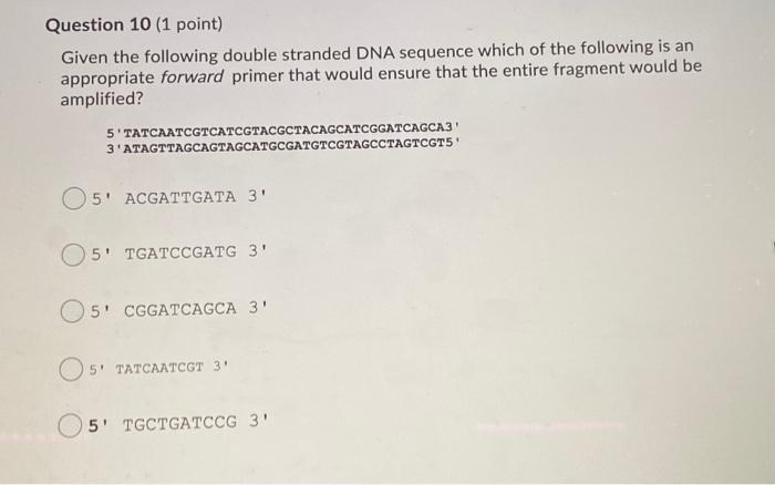 Solved Question 10 (1 point) Given the following double | Chegg.com