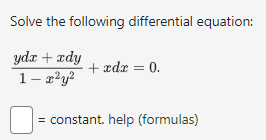 Solved Solve the following differential | Chegg.com