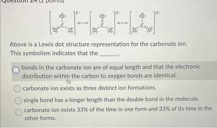 Solved Above is a Lewis dot structure representation for the | Chegg.com