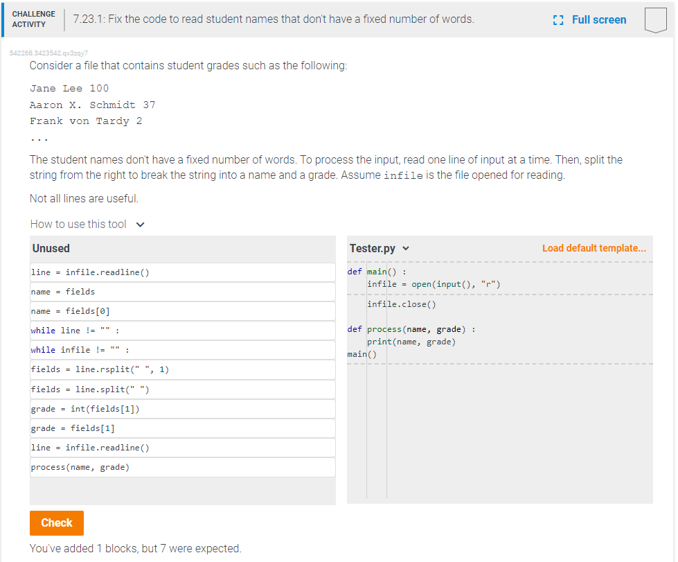 Solved Consider a file that contains student grades such as | Chegg.com