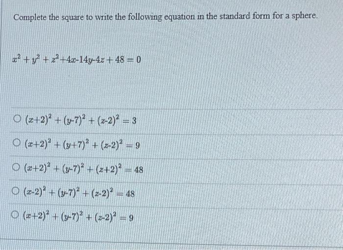 Solved Complete the square to write the following equation | Chegg.com