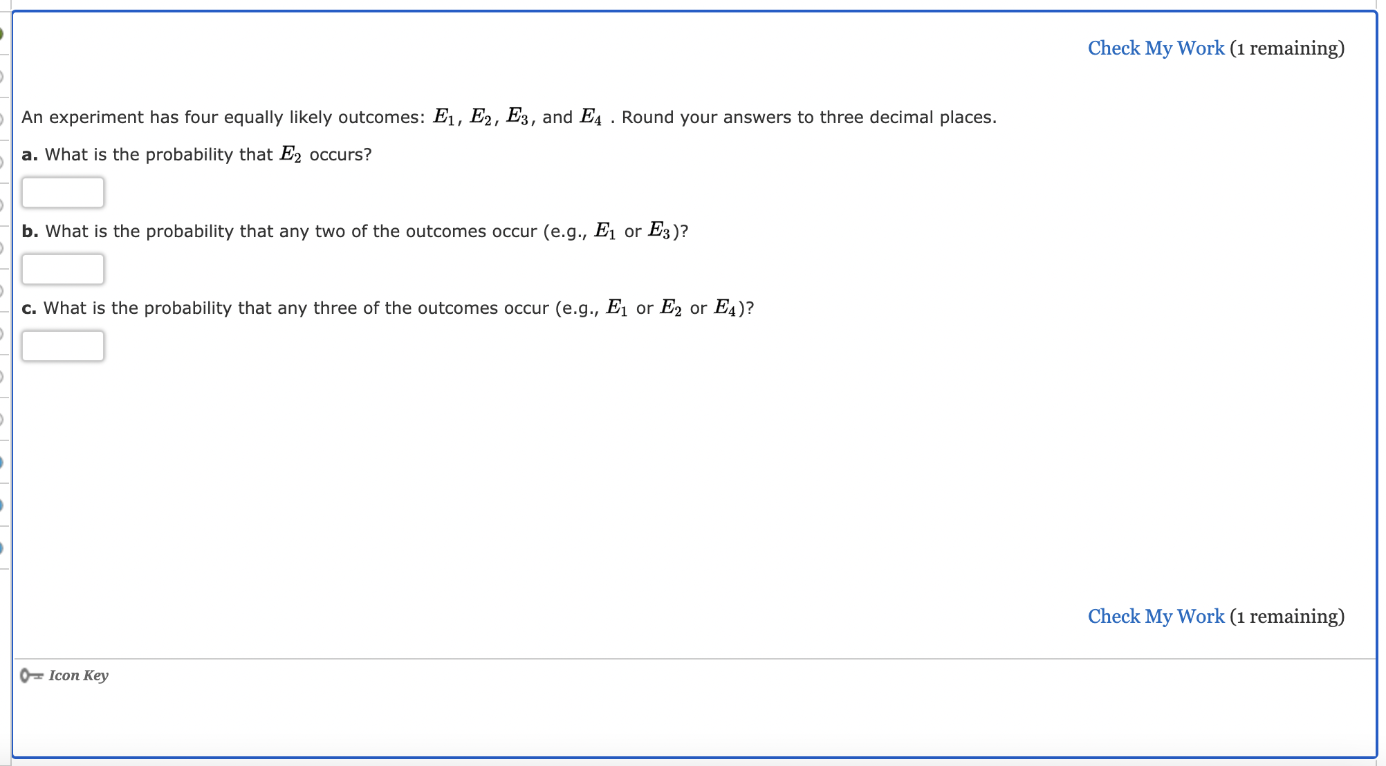 Solved An experiment has four equally likely outcomes: | Chegg.com