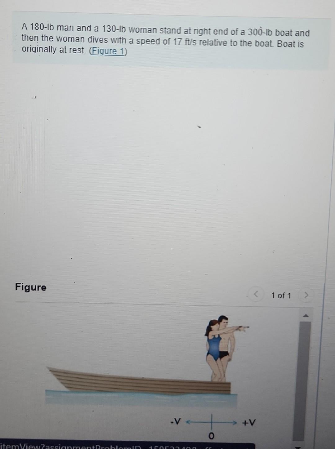 Solved A 180-lb man and a 130-1b woman stand at right end of | Chegg.com