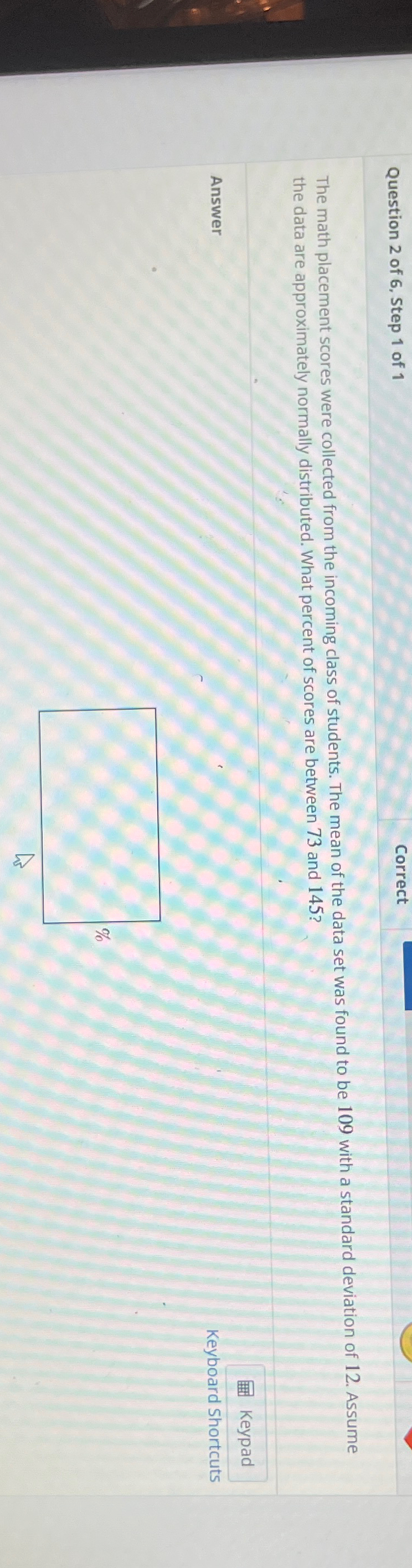 Solved Question 2 ﻿of 6, ﻿Step 1 ﻿of 1CorrectThe math | Chegg.com